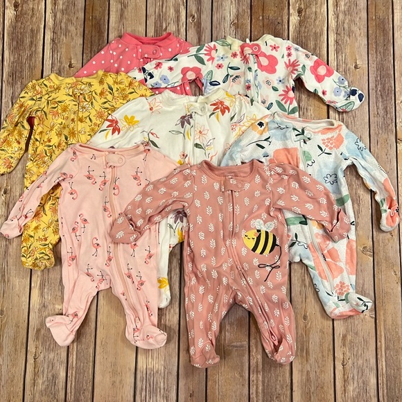 Carter's | One Pieces | Newborn Girl Sleeper Bundle Set Of 7 Carters ...